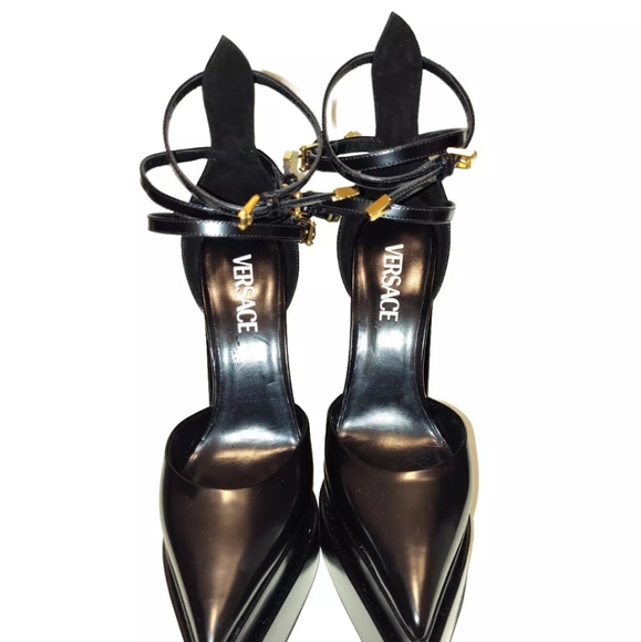 Versace | Shoes | Versace Black Point Toe Platforms | Poshmark